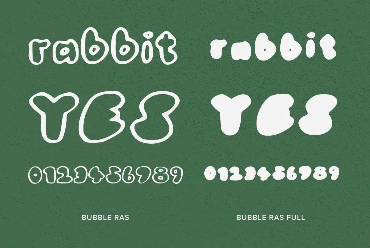Bubble Ras Font - FontPath