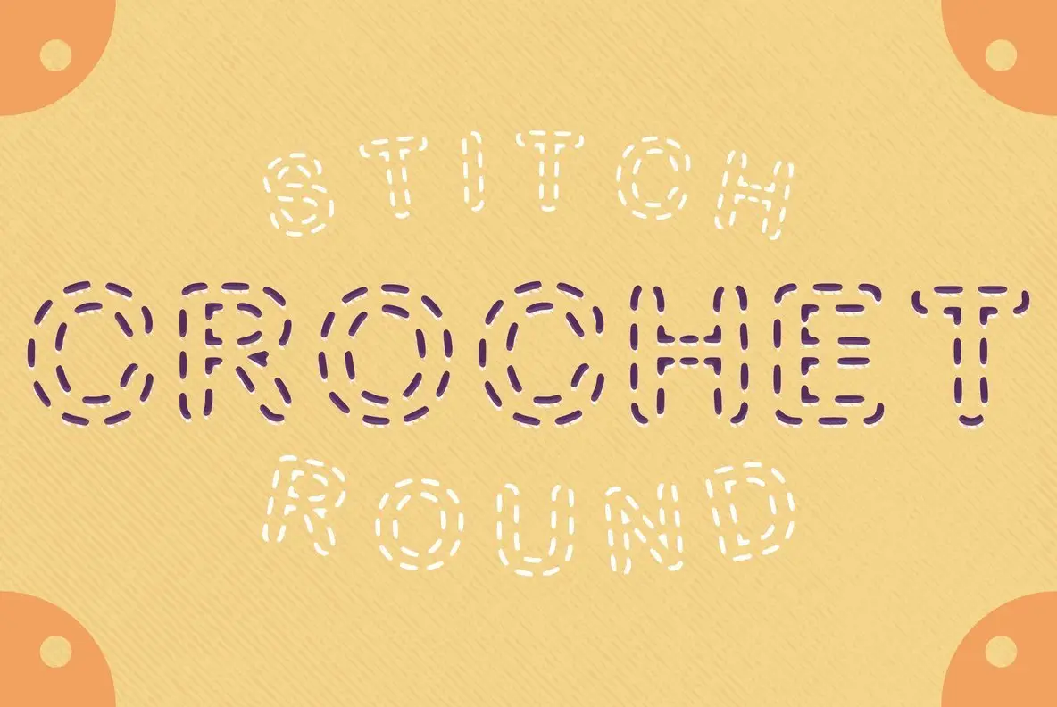 Stitch Round Font - YouWorkForThem