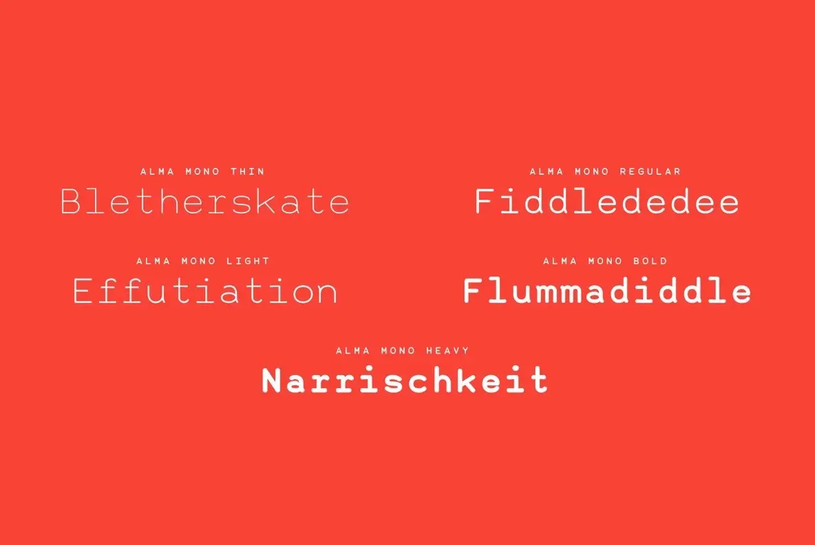 Alma Mono Font - FontPath