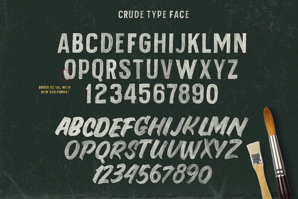 Crude OpenTypeSvg Font - YouWorkForThem