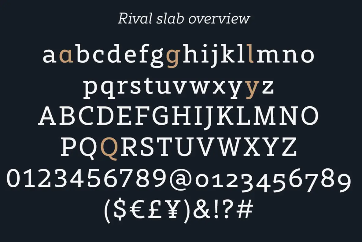 Rival Slab Font - FontPath