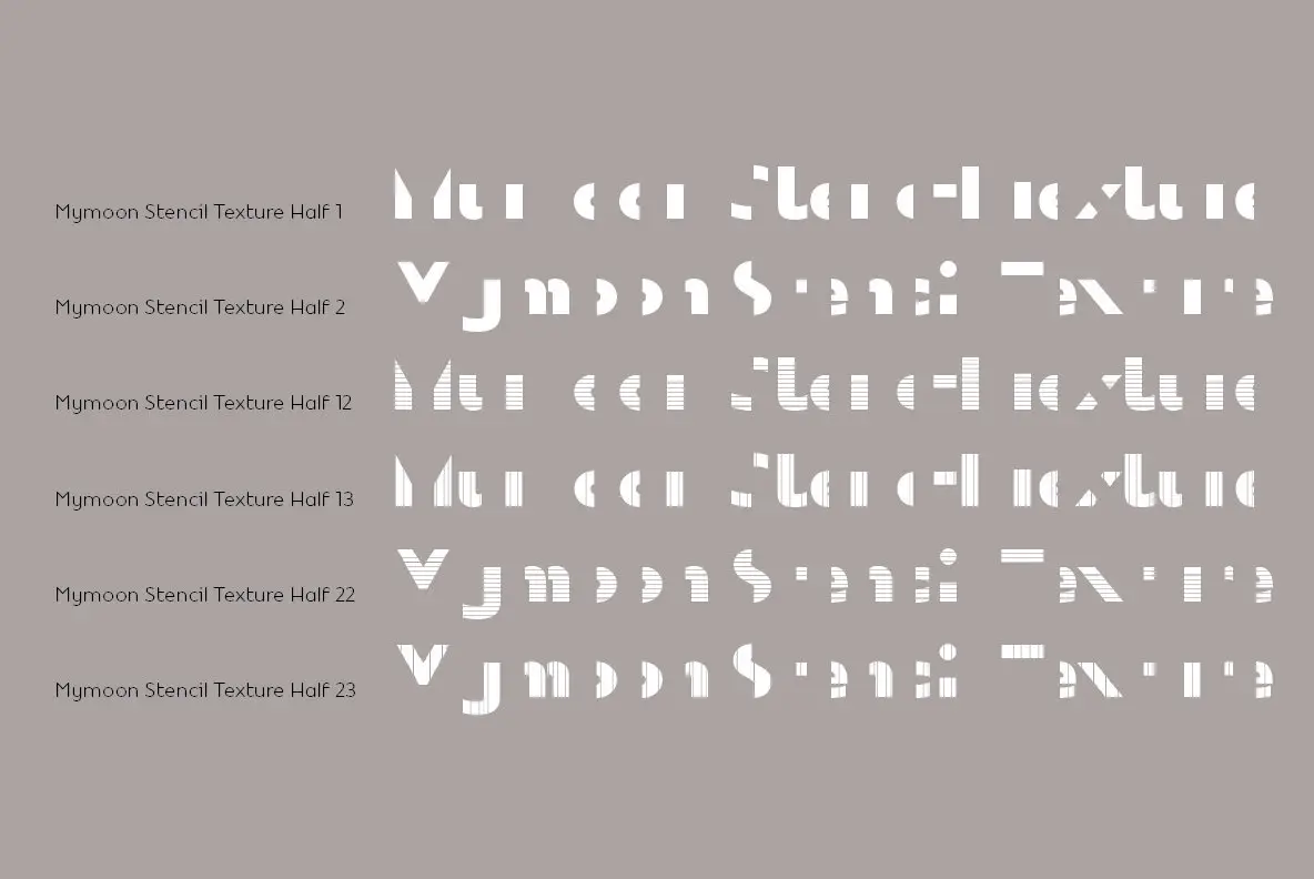 Mymoon Stencil Texture Font - FontPath