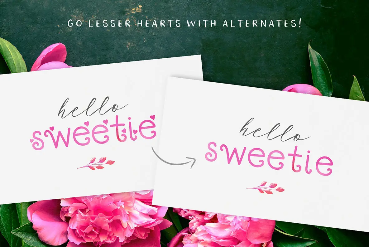 Hey Love Font - FontPath