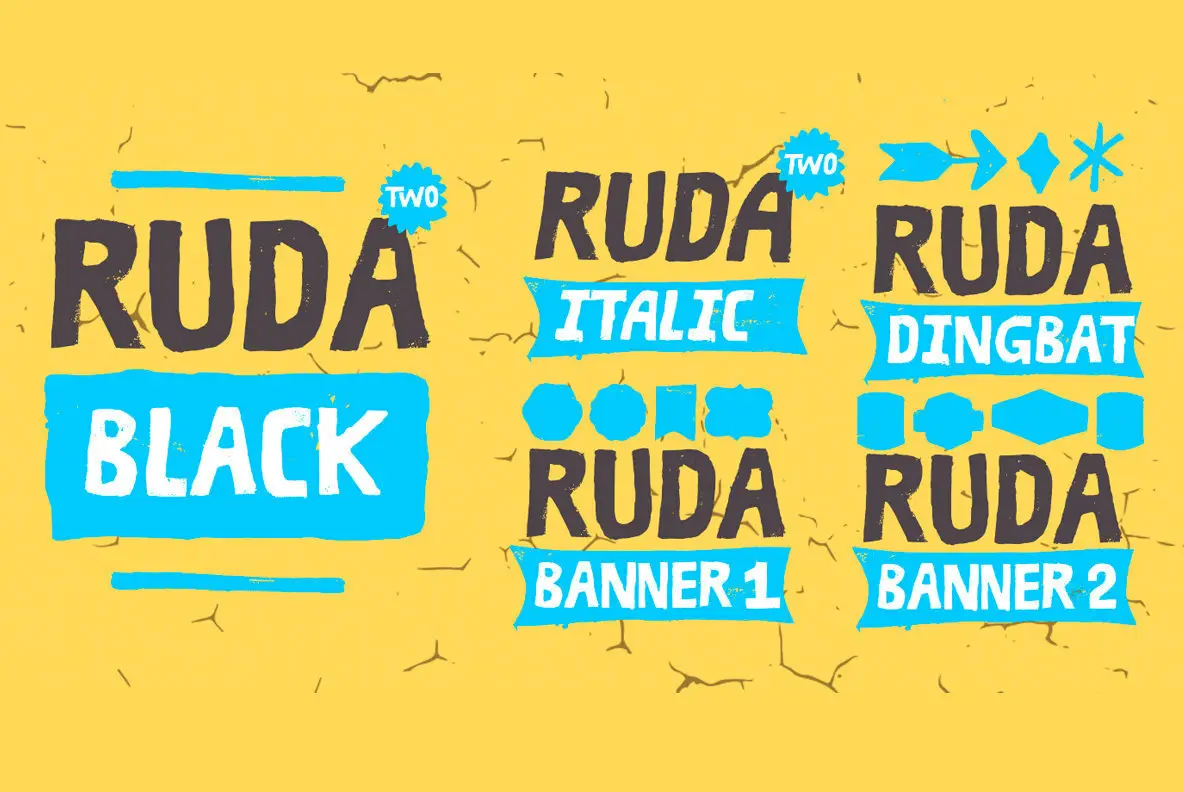 Ruda Two Font - YouWorkForThem