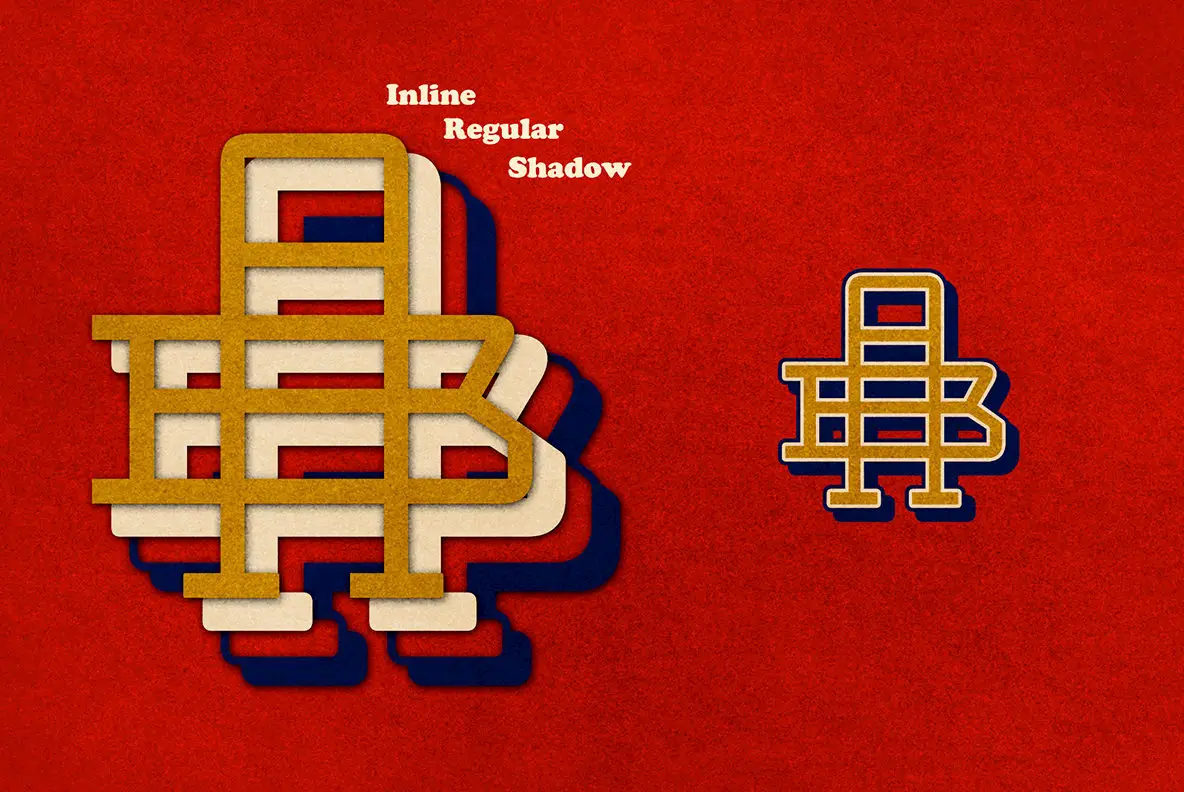 Two Letter Monogram Font - YouWorkForThem