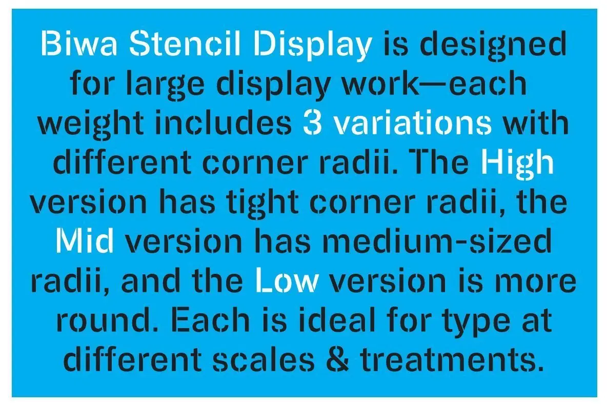 Biwa Stencil Display Font - FontPath