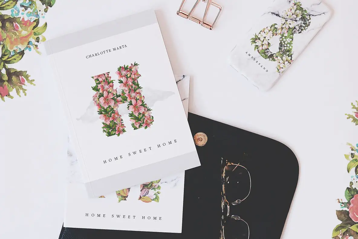 Bouquet Flower & Watercolor (SVG Font) Font - FontPath