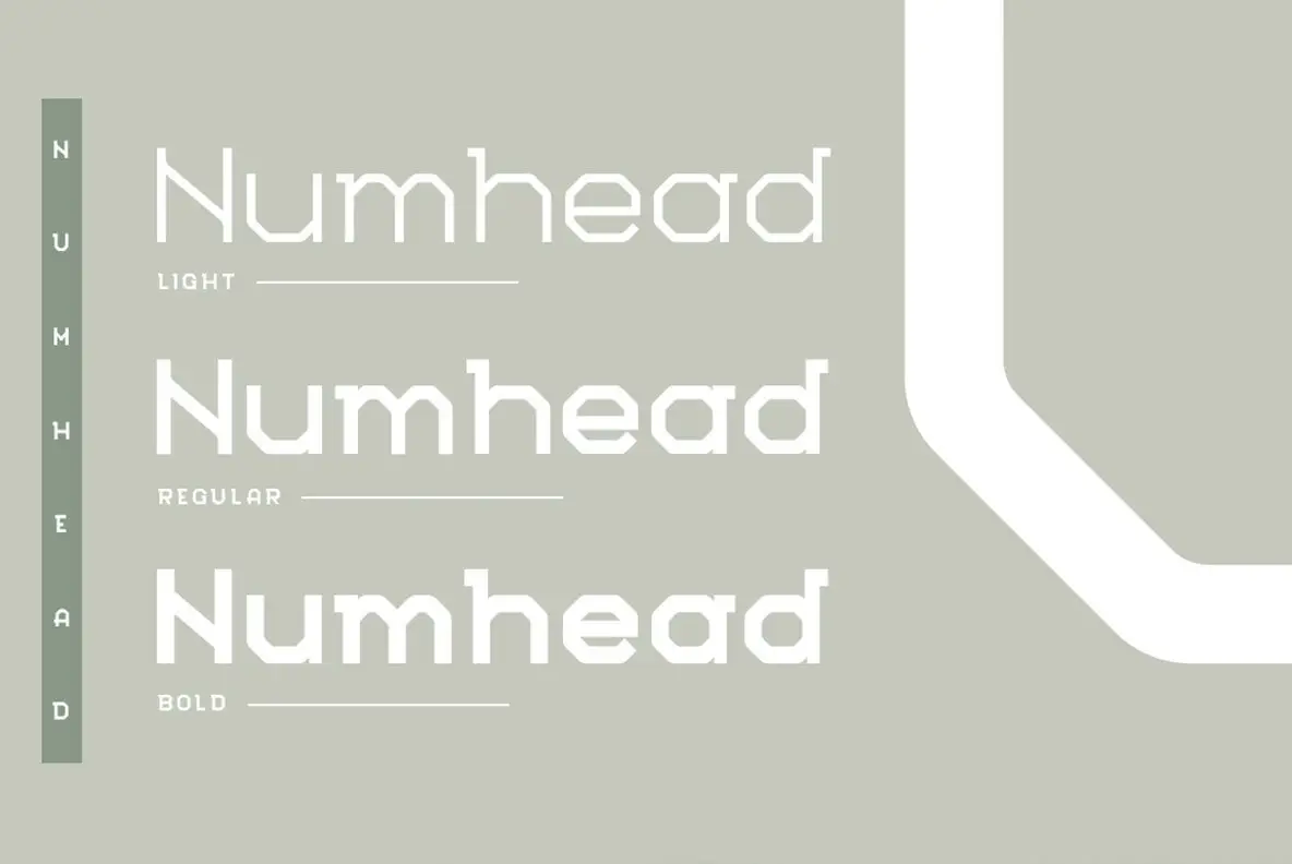Numhead Typeface Font - FontPath