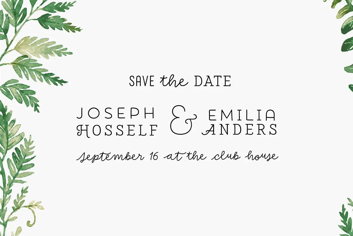 Save the Date Font - FontPath