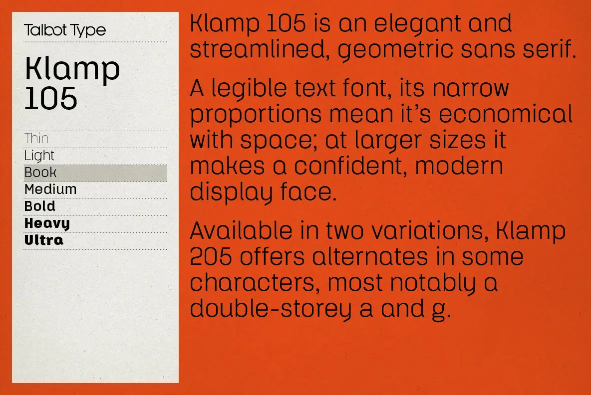 Klamp 105 Font - YouWorkForThem