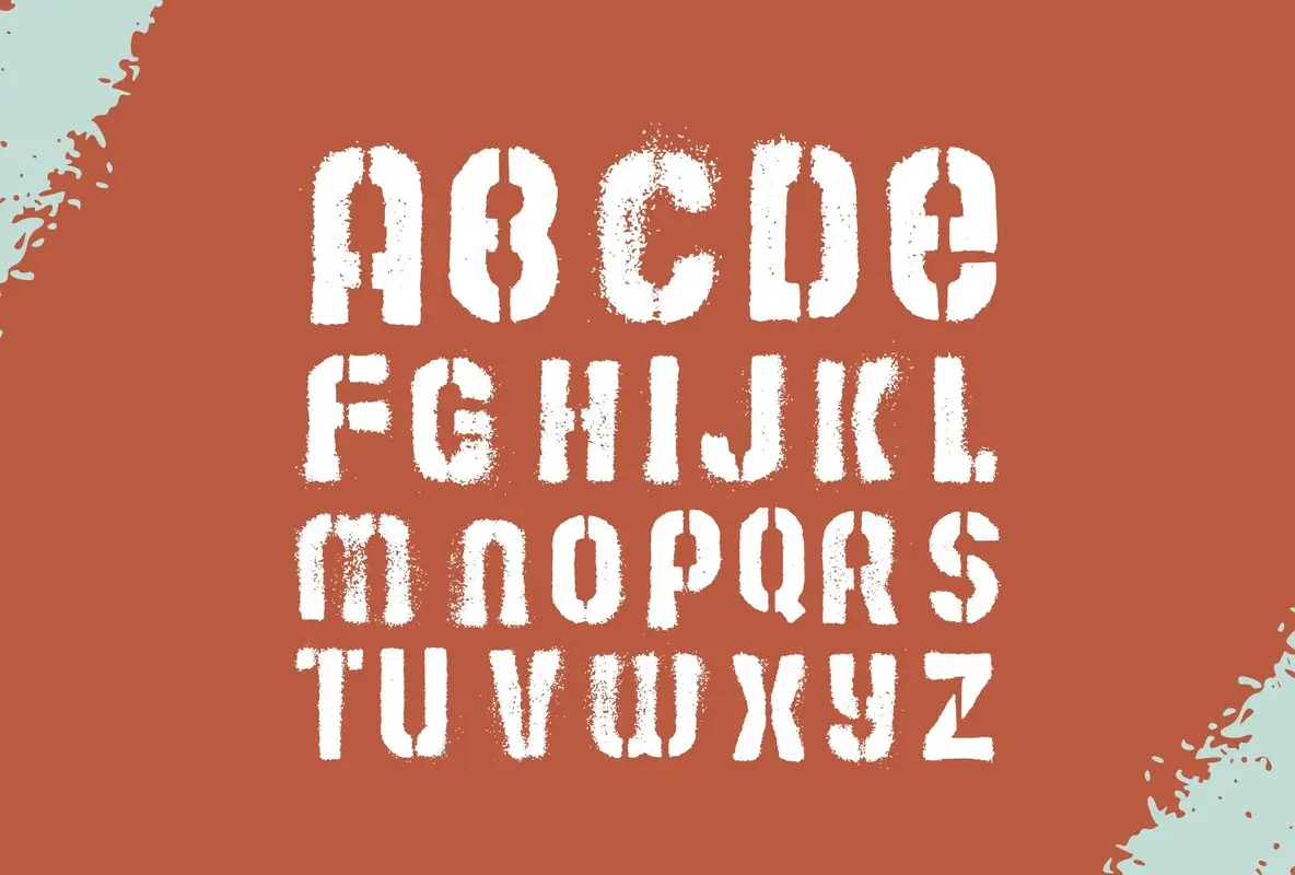 Bams Stencil Font - YouWorkForThem