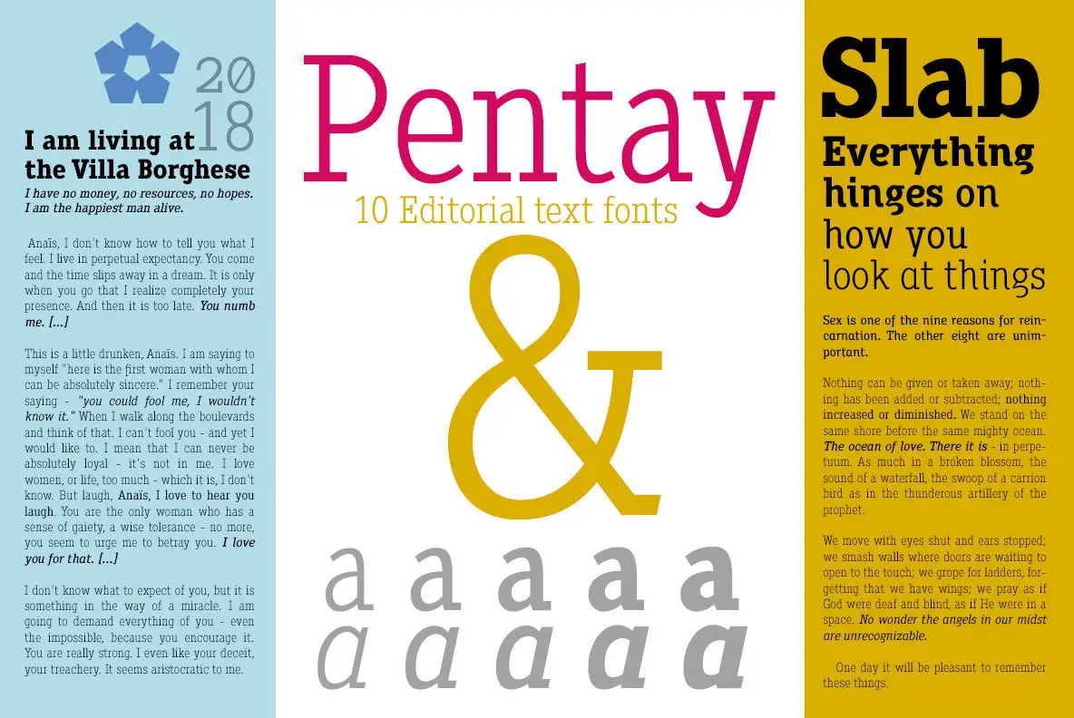 Pentay Slab Font - FontPath