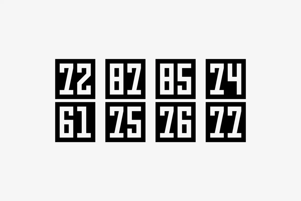 Numbers 0-99 Style Three Font - FontPath