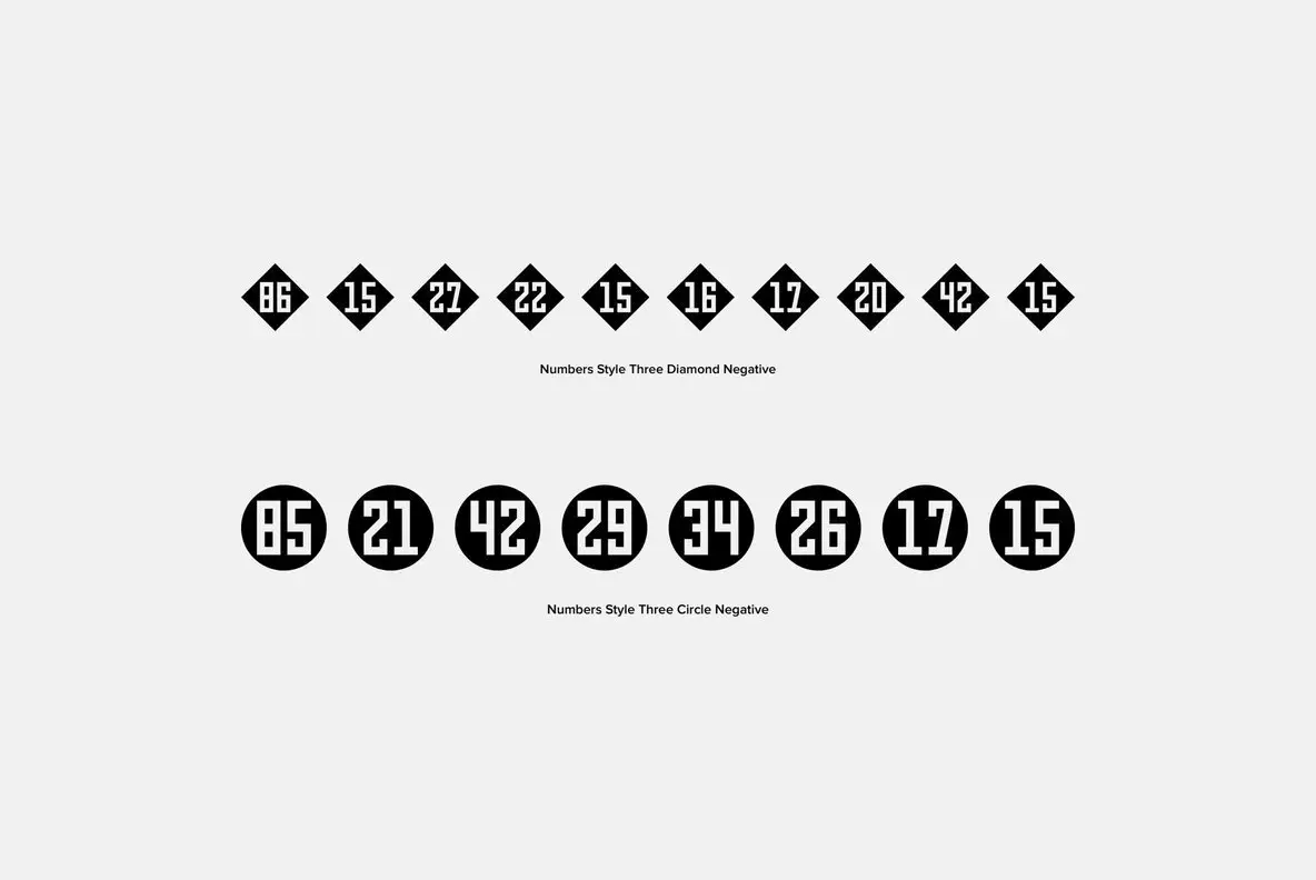 Numbers 0-99 Style Three Font - YouWorkForThem