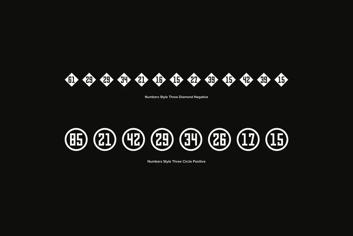 Numbers 0-99 Style Three Font - FontPath