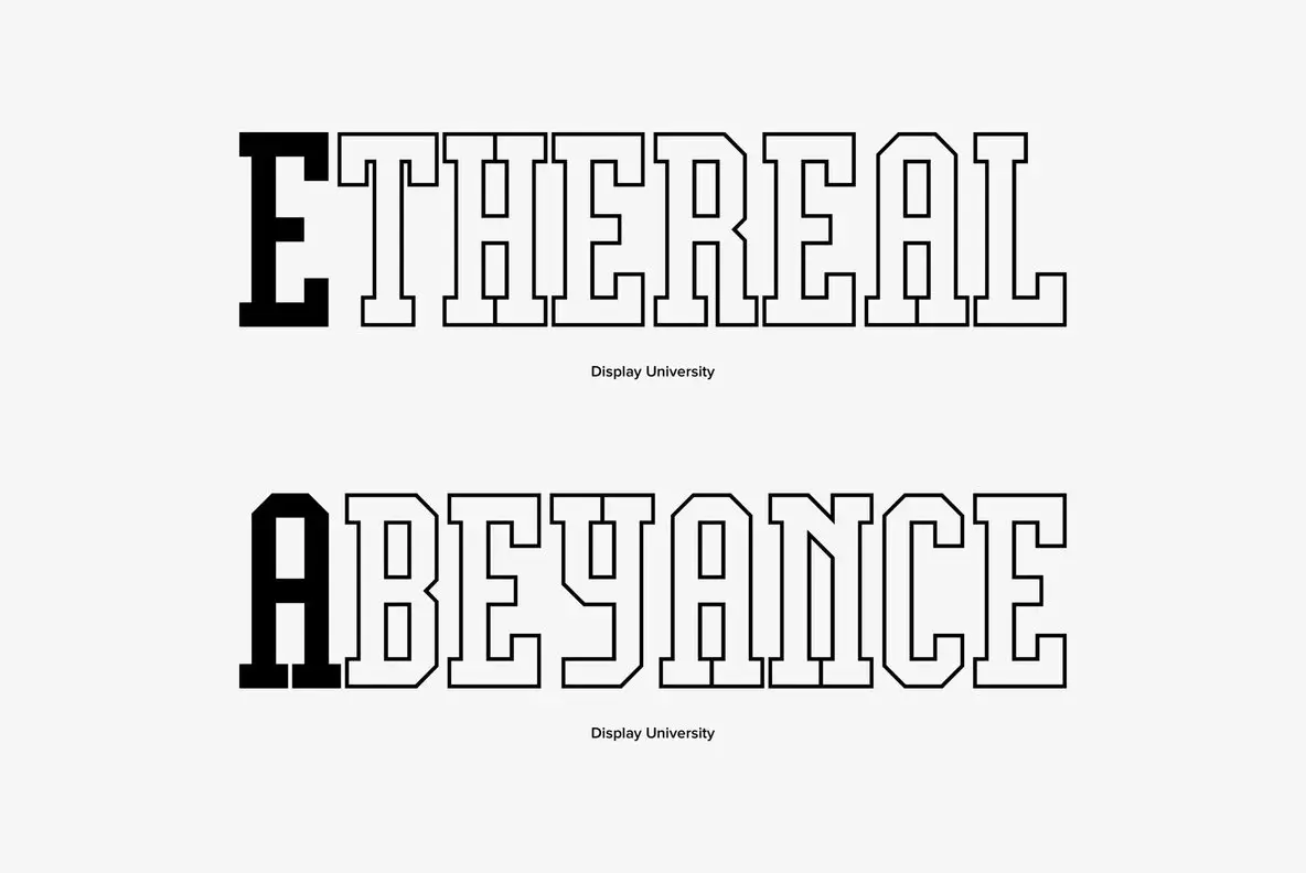 Display University Font - FontPath