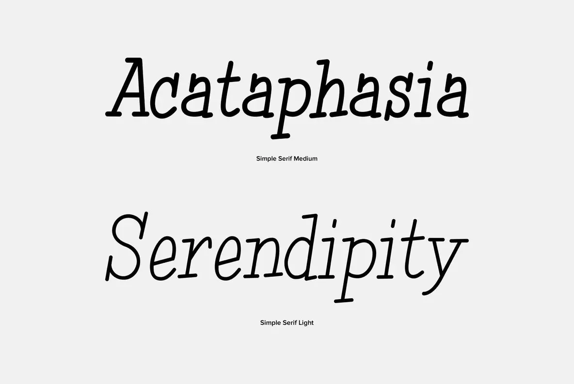 Simple Serif Font - YouWorkForThem