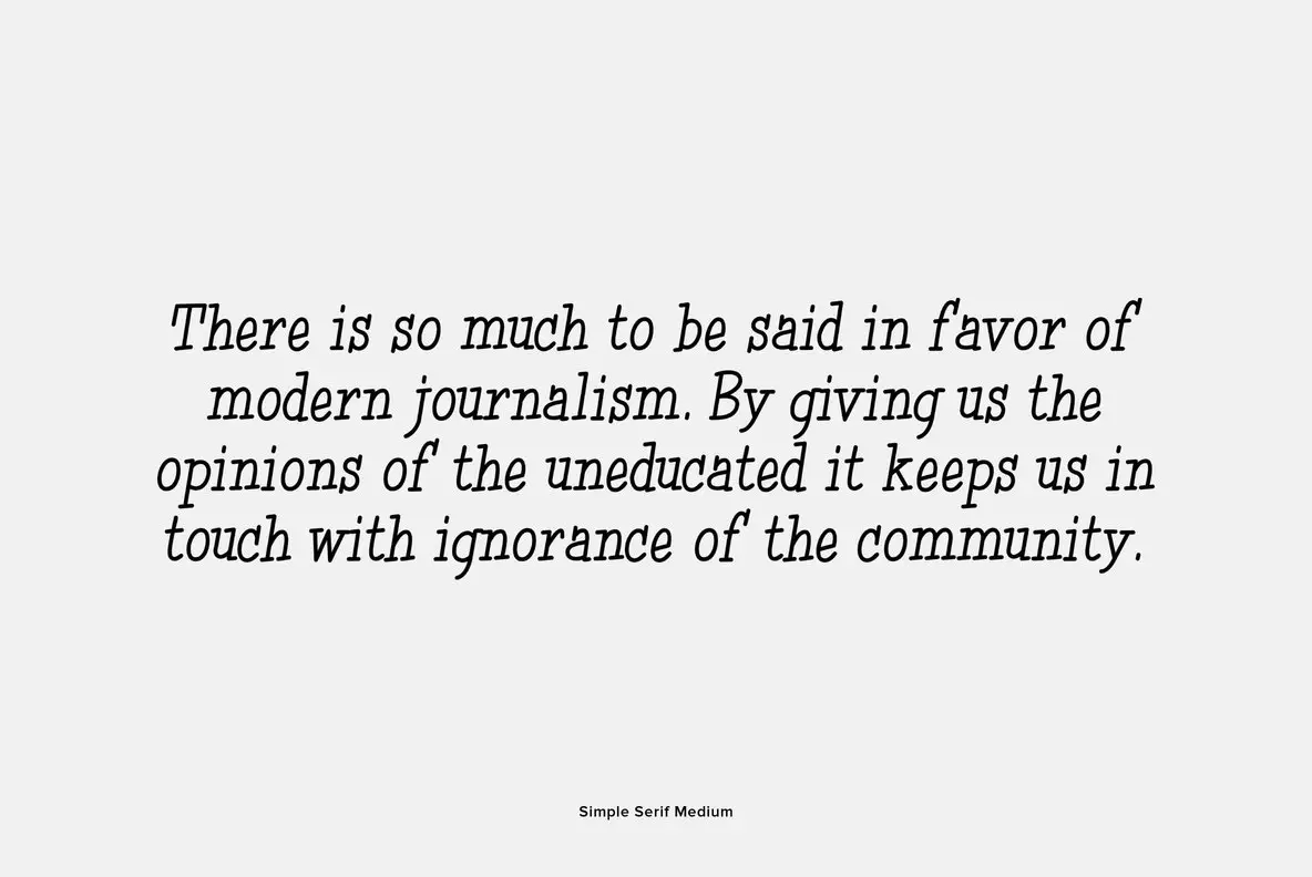 Simple Serif Font - YouWorkForThem