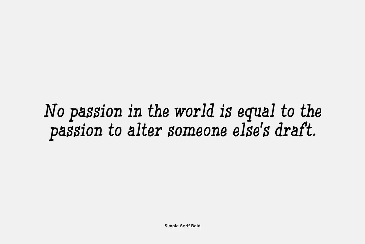 Simple Serif Font - YouWorkForThem