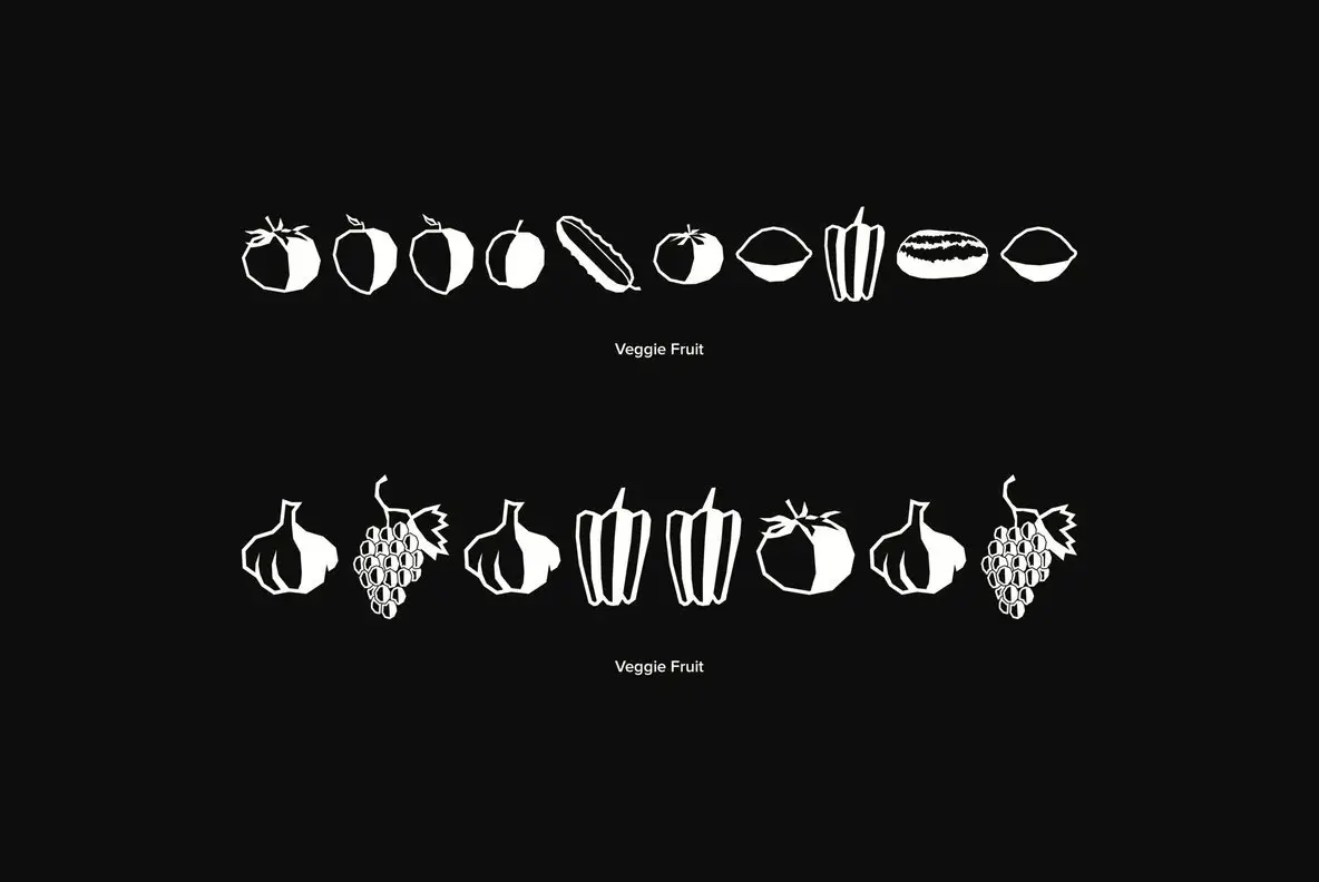 Veggie Fruit Font - YouWorkForThem
