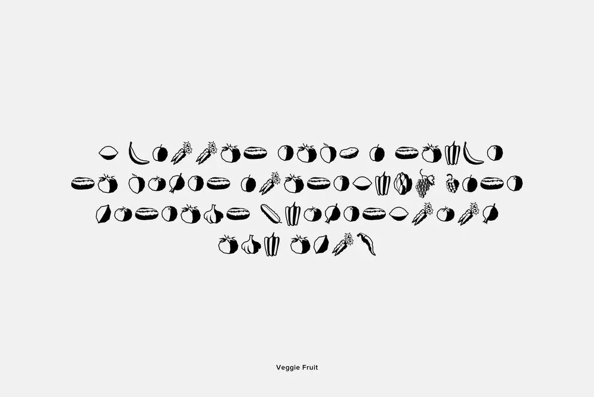 Veggie Fruit Font - YouWorkForThem