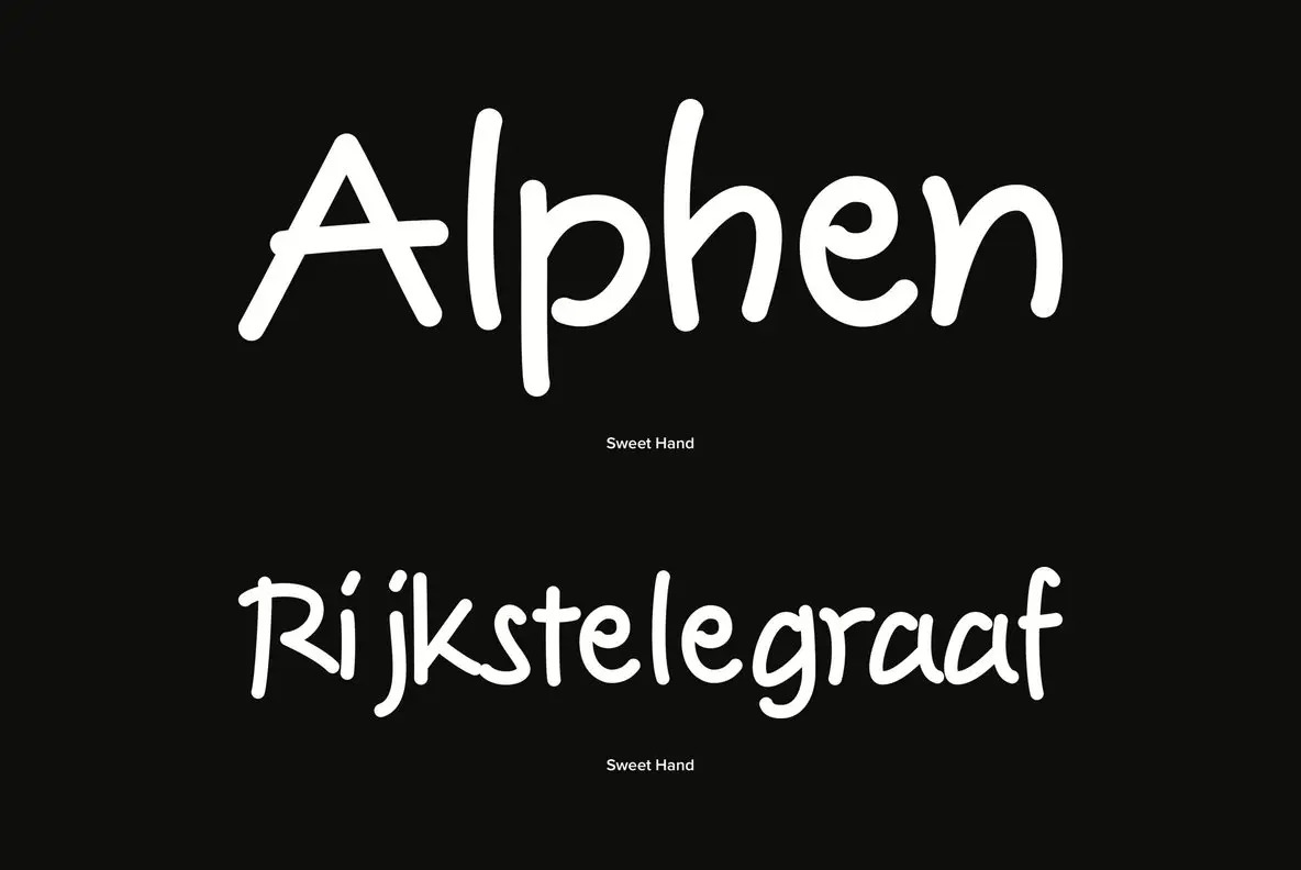 Sweet Hand Font - YouWorkForThem