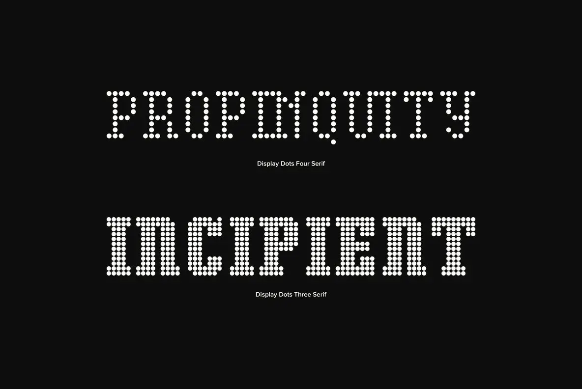 Display Dots Font - YouWorkForThem