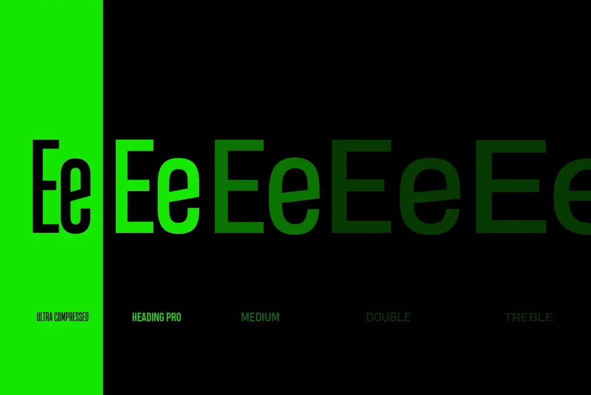 Heading Pro Ultra Compressed Font - FontPath