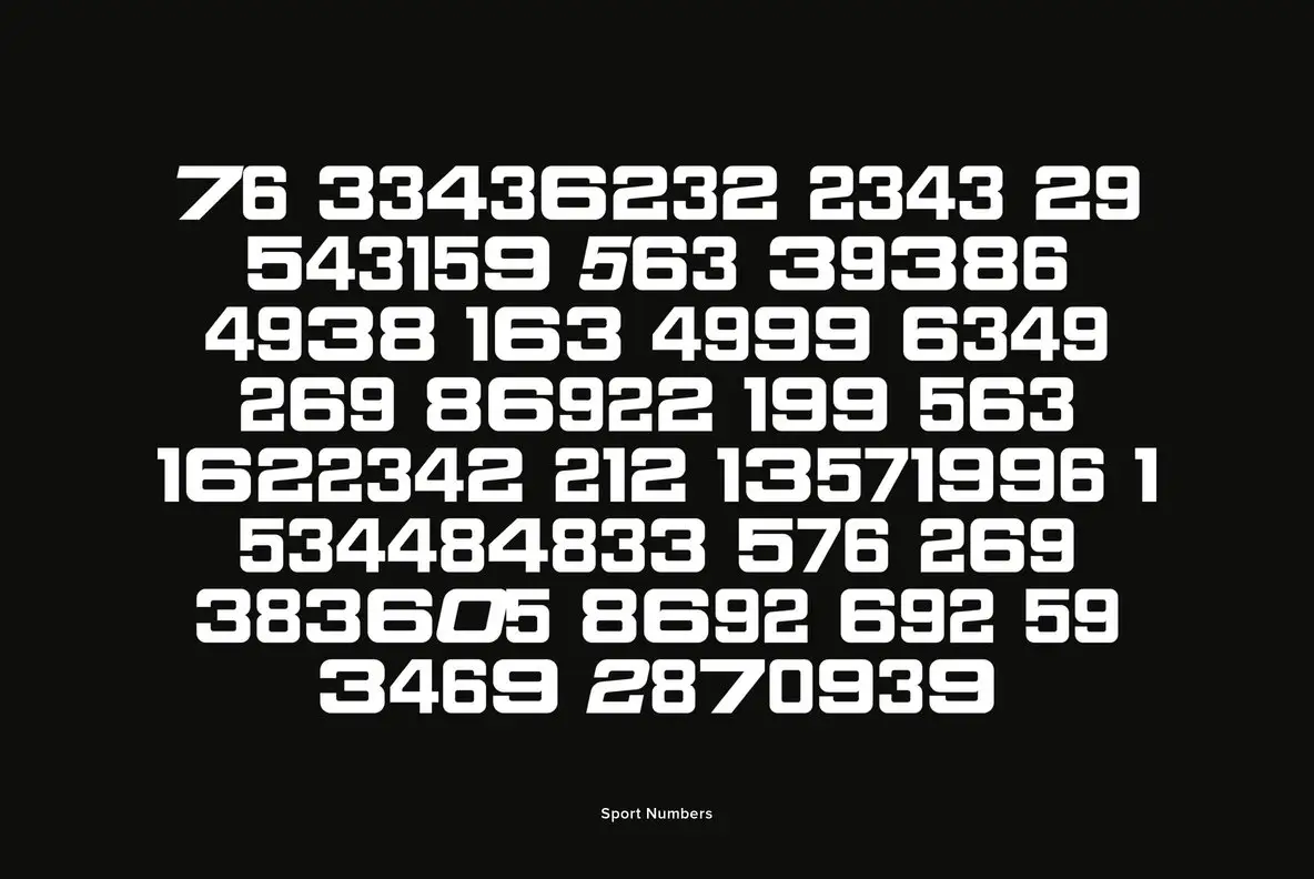 Sport Numbers Font - YouWorkForThem