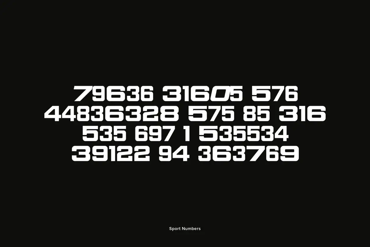 Sport Numbers Font - YouWorkForThem