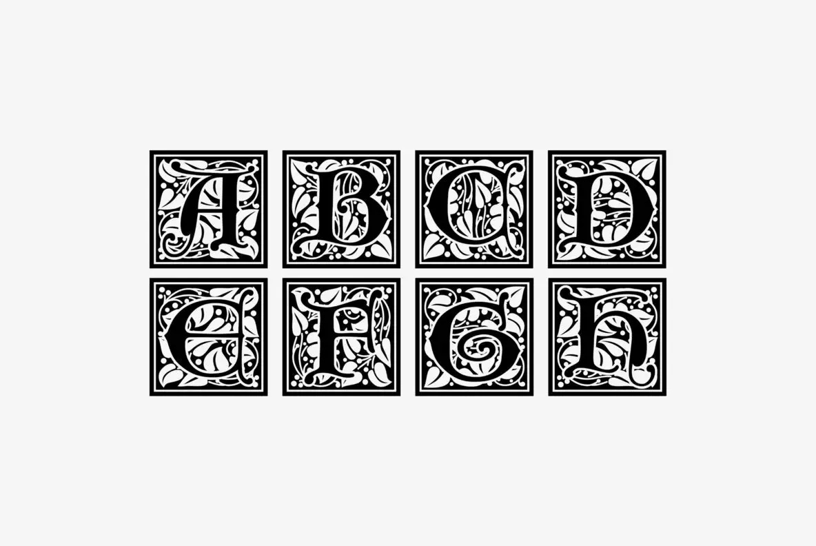 Ornate Initials Font - YouWorkForThem
