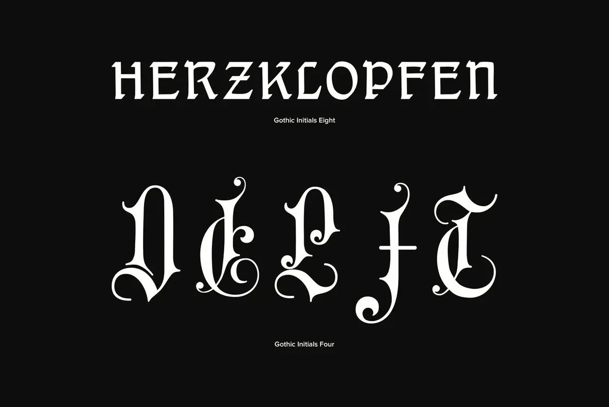 Gothic Initials Font - FontPath