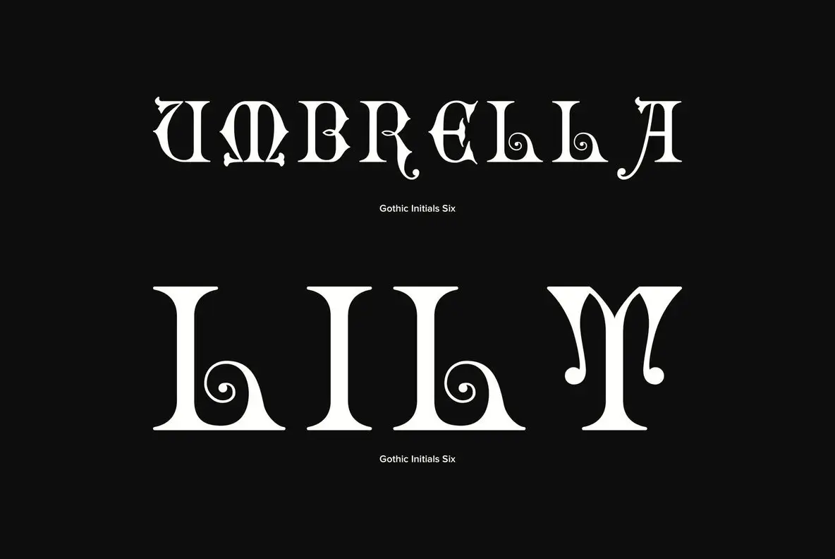 Gothic Initials Font - FontPath