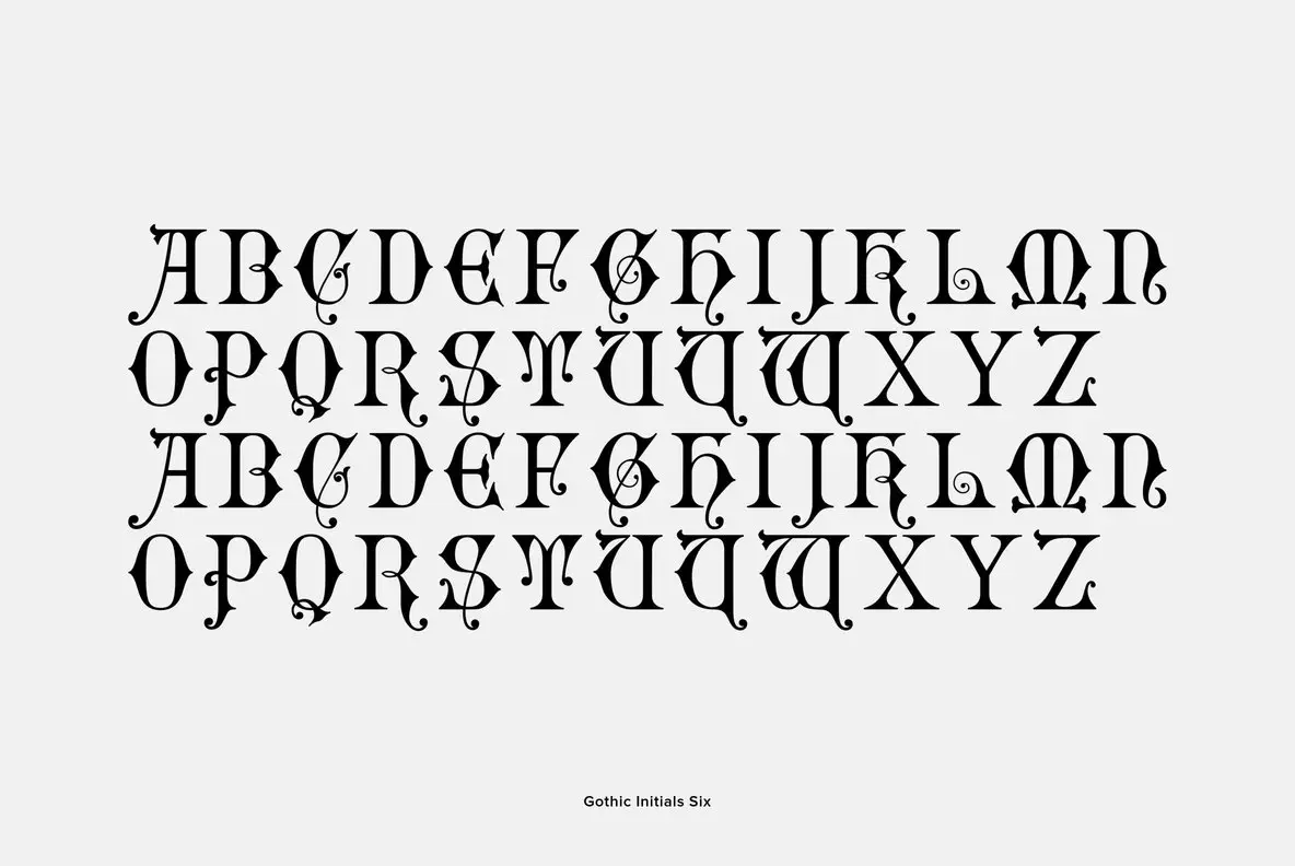 Gothic Initials Font - FontPath