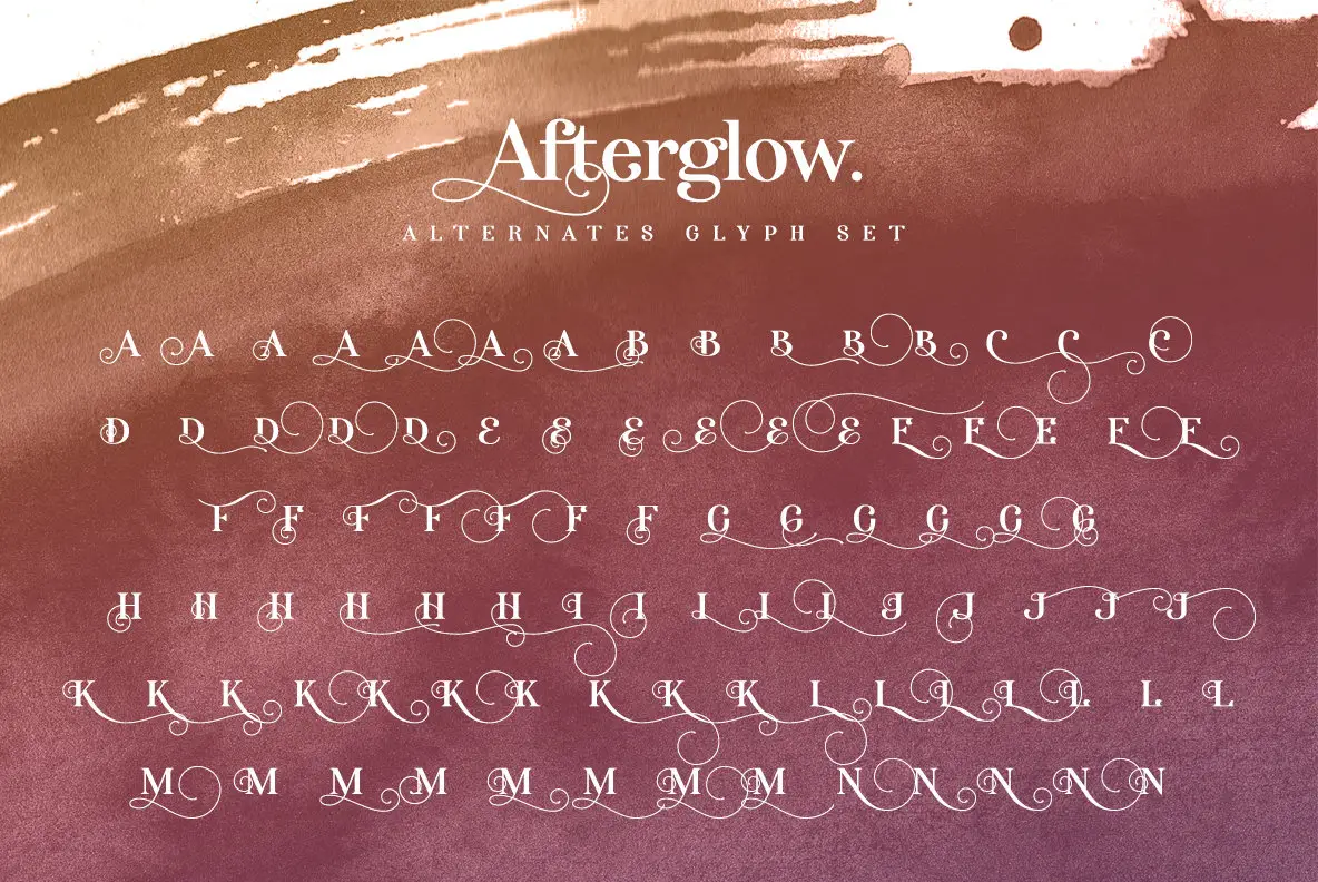 Afterglow Font - YouWorkForThem