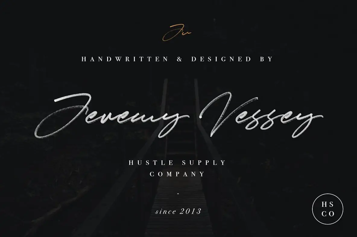 JV Signature SVG Font - YouWorkForThem