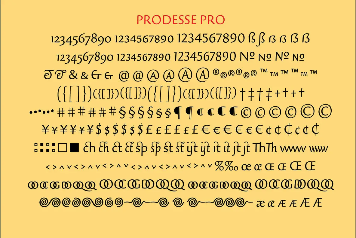 Prodesse Pro Font - YouWorkForThem