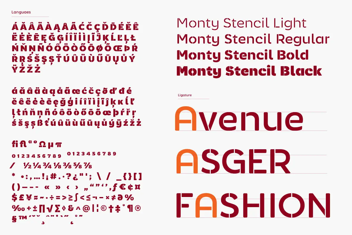 Monty Stencil Font - FontPath