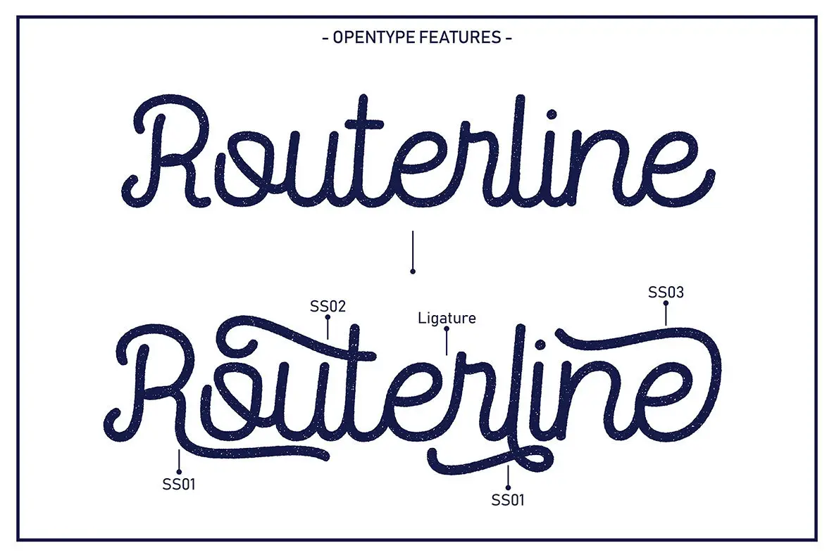 Routerline Rough Font - YouWorkForThem