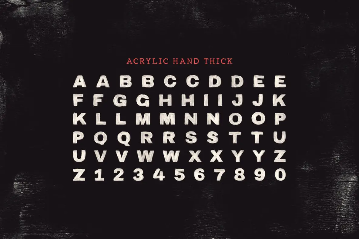 Acrylic Hand SVG Font Font - FontPath