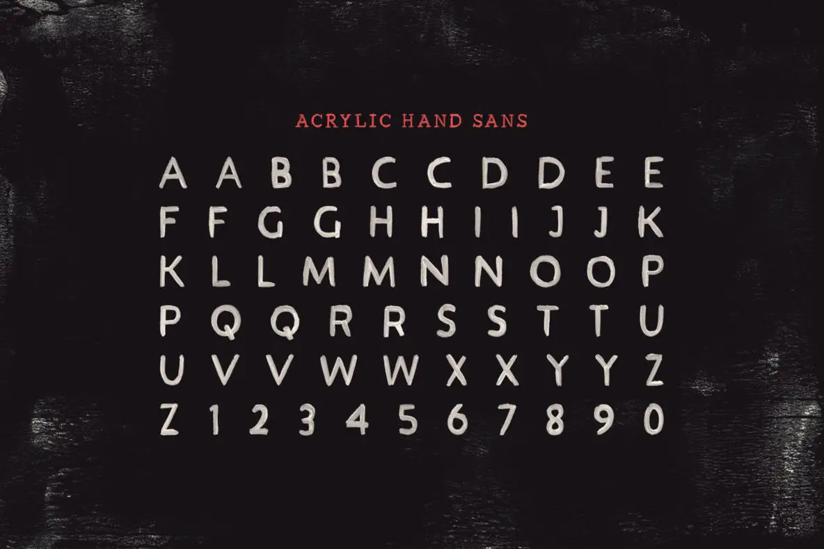 Acrylic Hand SVG Font - YouWorkForThem