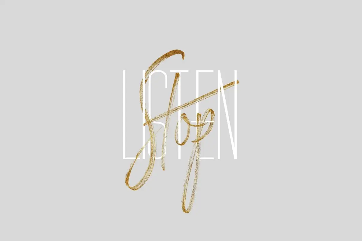 Rustic Gold SVG Script Font Font - FontPath