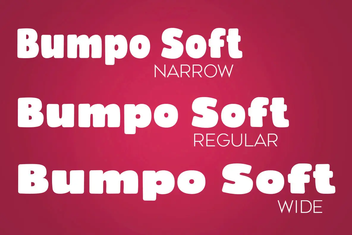 Bumpo Soft Font - YouWorkForThem