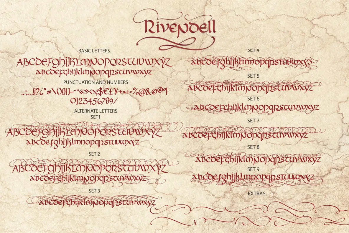 Rivendell Font - FontPath