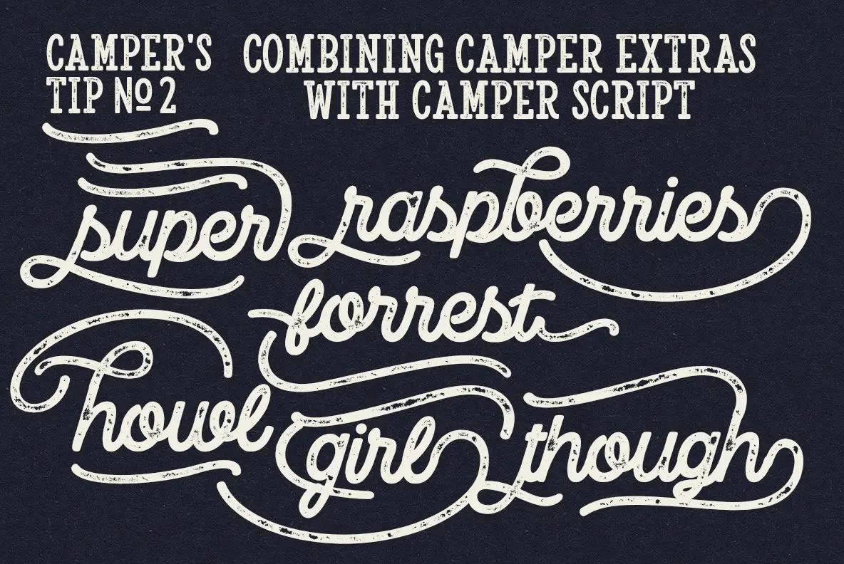 Camper Font - YouWorkForThem