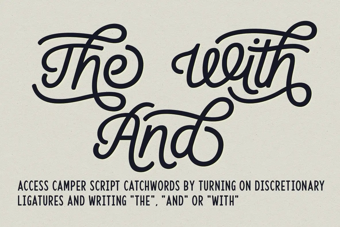 Camper Font - YouWorkForThem
