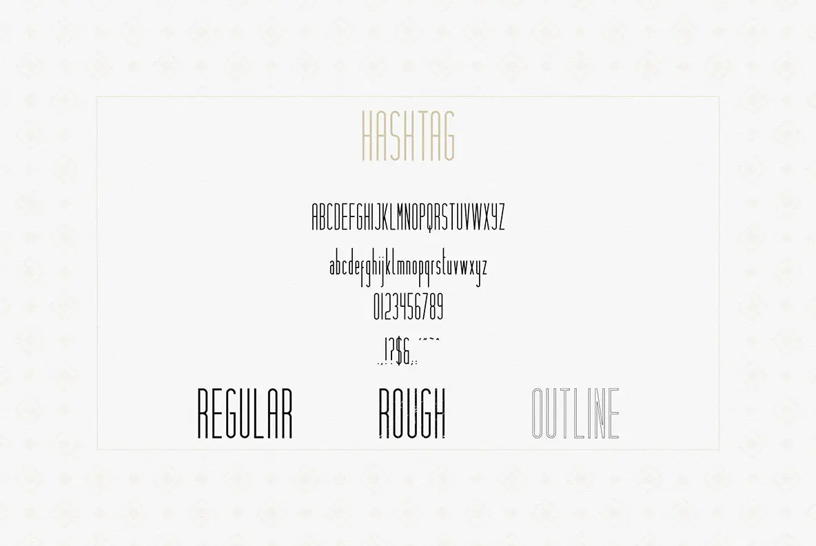 Hashtag Moderna Font Duo and Extras Font - FontPath