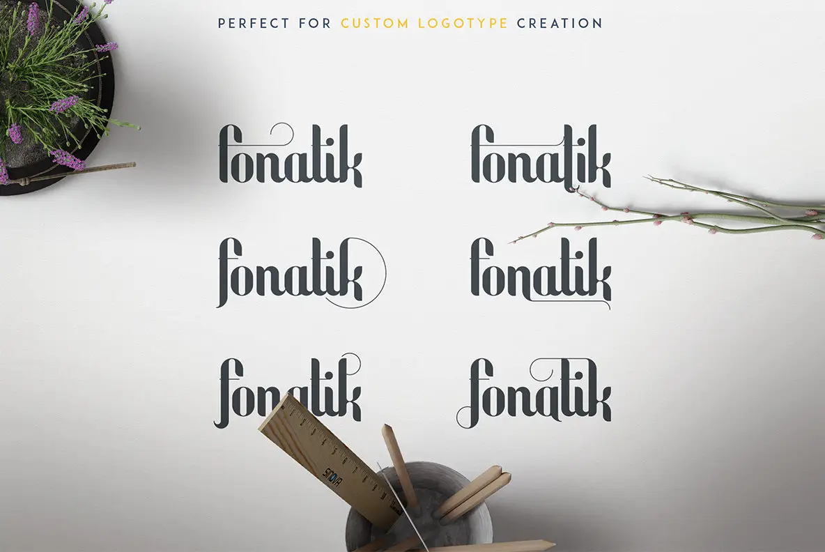 Fonatik Display Font and Extras - YouWorkForThem