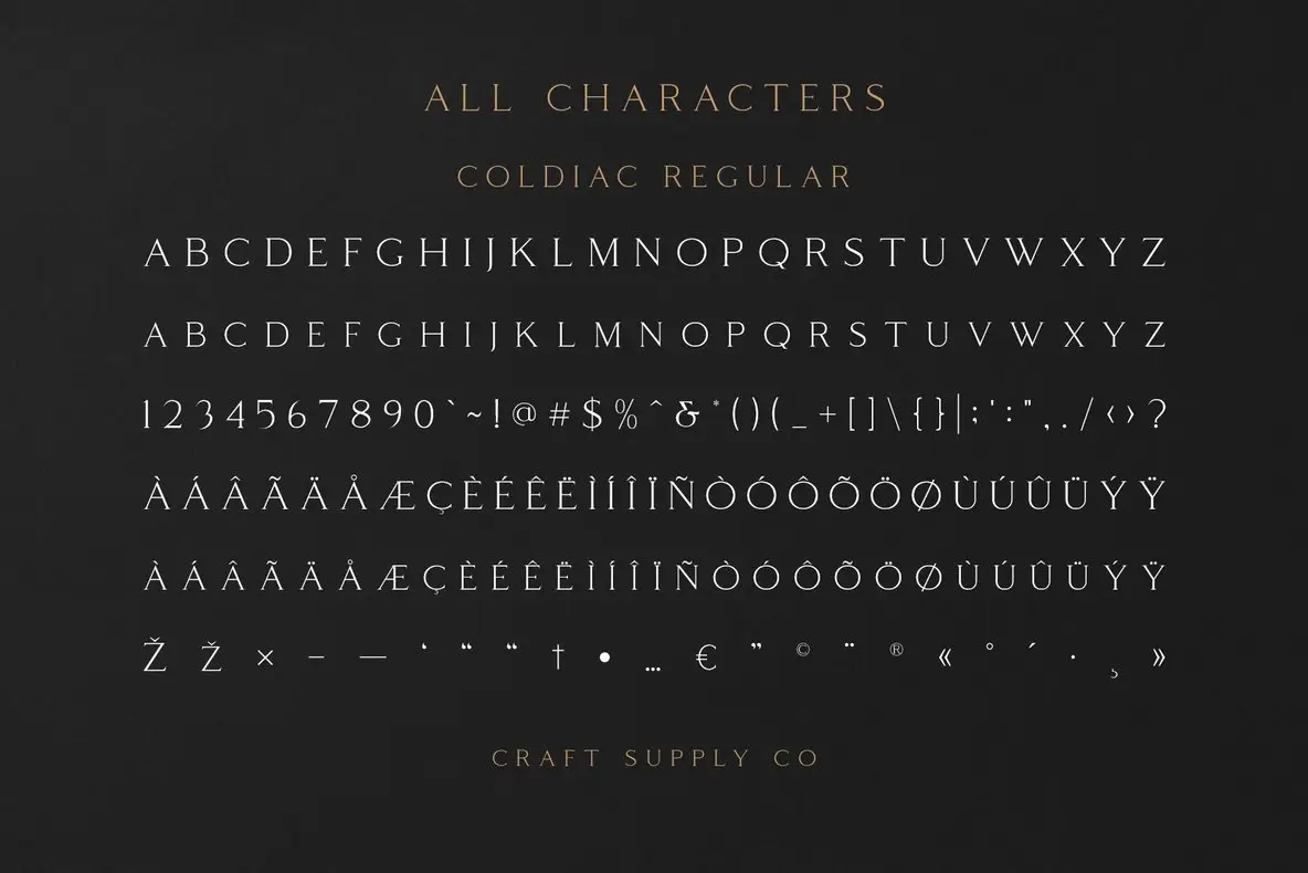 Coldiac Font - YouWorkForThem
