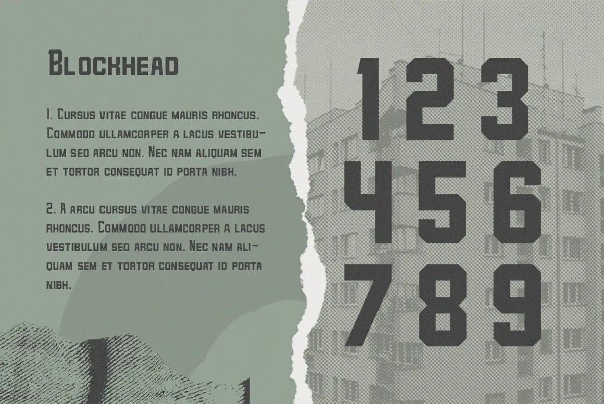 Blockhead Typeface Font - FontPath